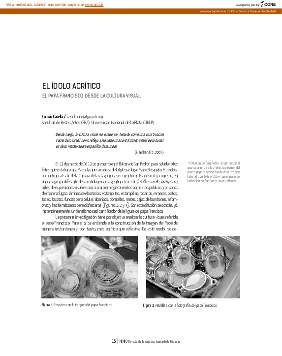 (PDF) El ídolo acrítico