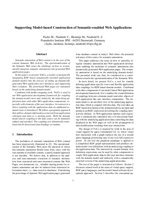 (PDF) Supporting model-based construction of semantic-enabled Web applications