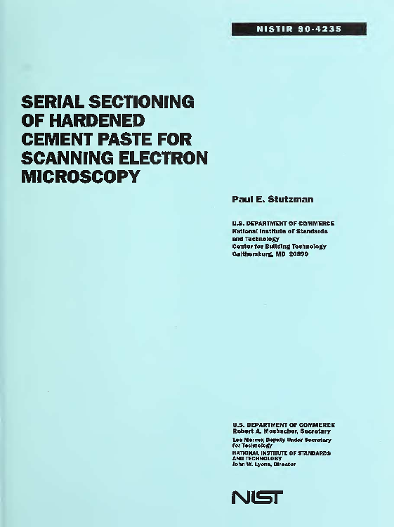 (PDF) Serial sectioning of hardened cement paste for scanning electron ...