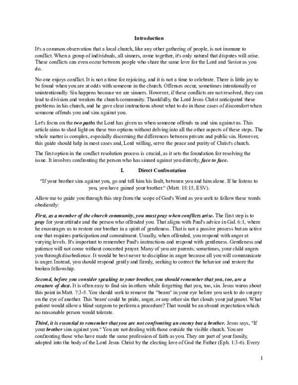 (PDF) Biblical Conflict Resolution