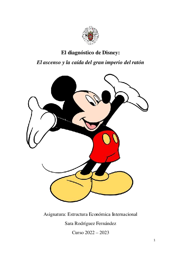 (PDF) El diagnóstico de Disney: El ascenso y la caída del gran imperio ...