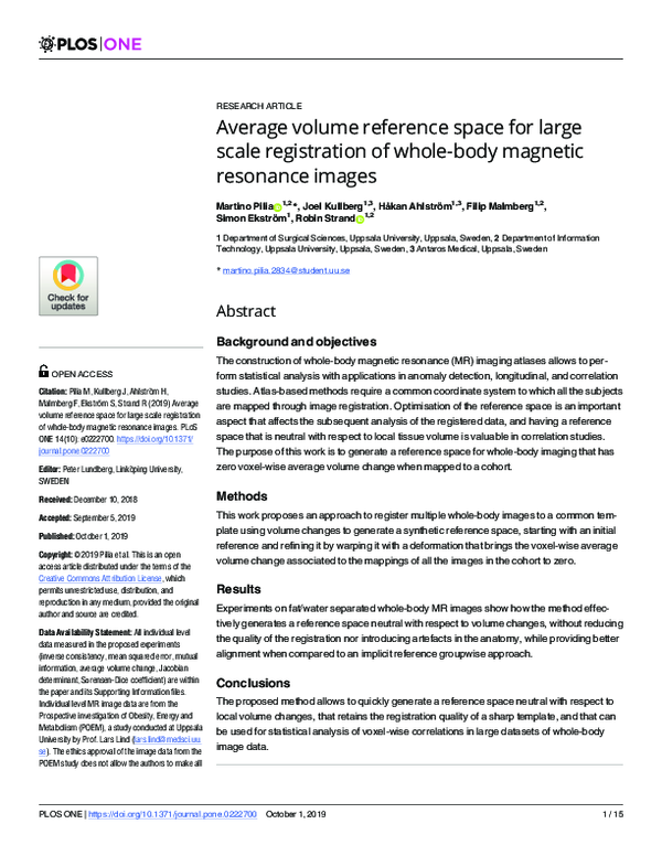 (PDF) Average volume reference space for large scale registration of ...