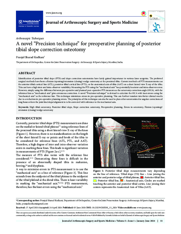 (PDF) A novel "Precision technique" for preoperative planning of ...