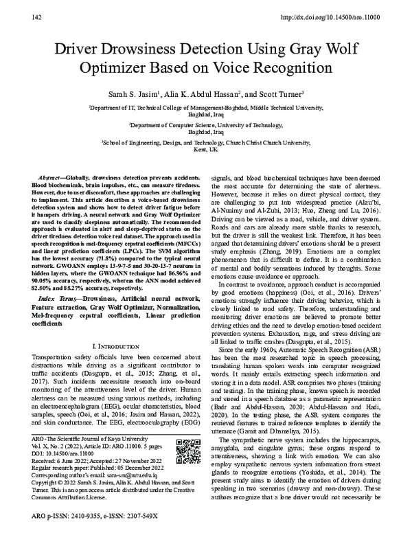 (PDF) Driver Drowsiness Detection Using Gray Wolf Optimizer Based on ...