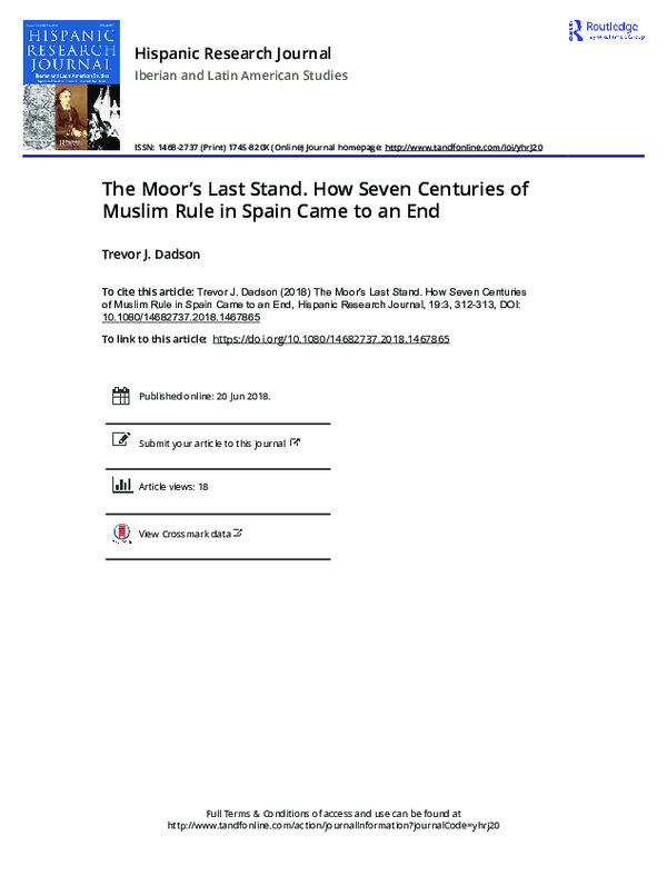 (PDF) The Moor's Last Stand: How Seven Centuries of Muslim Rule in ...