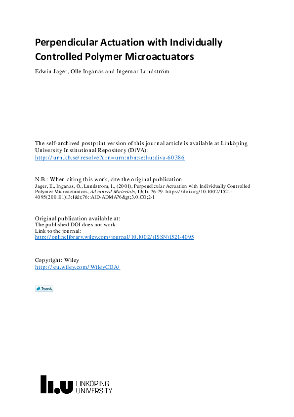 (PDF) Perpendicular Actuation with Individually Controlled Polymer Microactuators