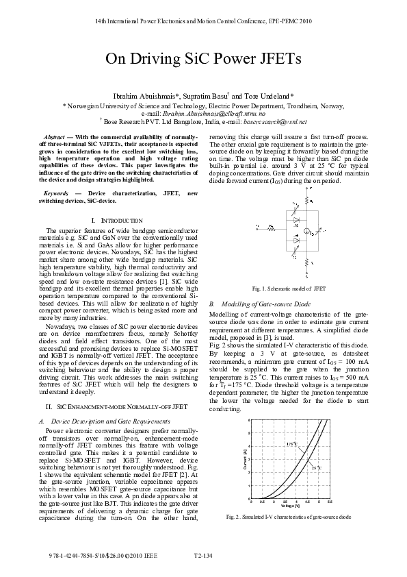 (PDF) On driving SiC power JFETs