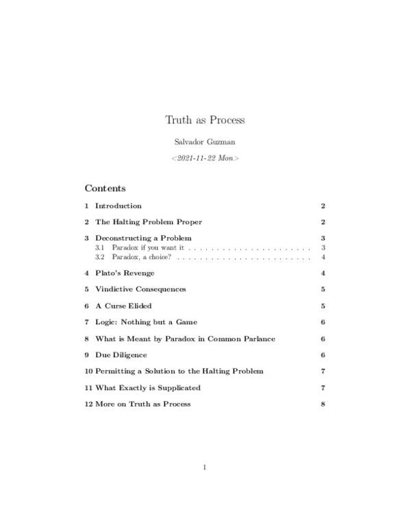 (PDF) Truth as Process