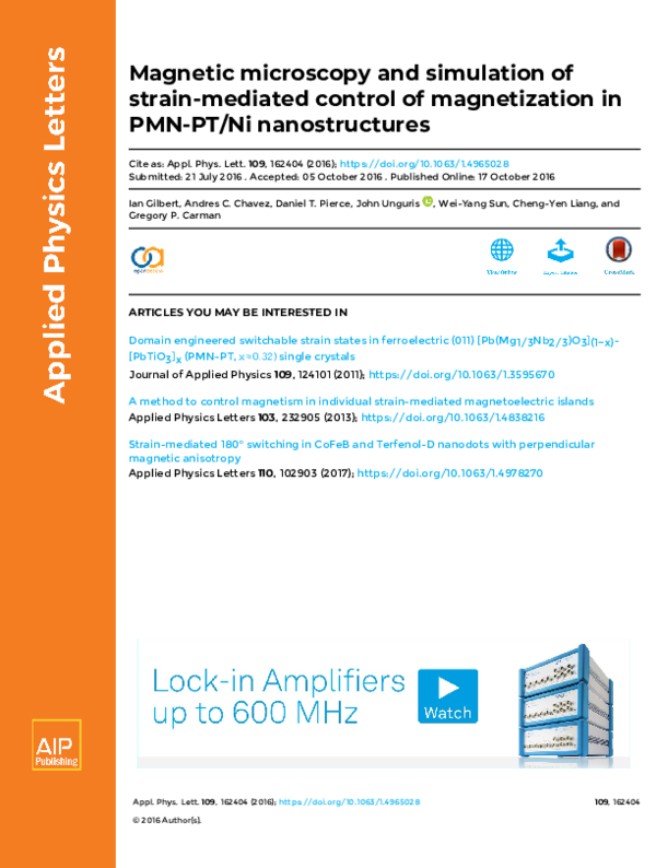 (PDF) Magnetic microscopy and simulation of strain-mediated control of ...