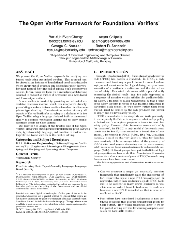 (PDF) The open verifier framework for foundational verifiers