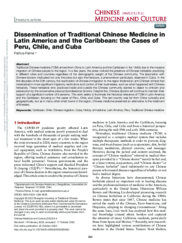 (PDF) Dissemination of Traditional Chinese Medicine in Latin America ...