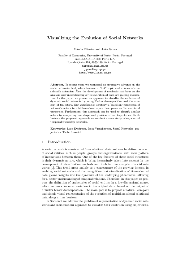 (PDF) Visualizing the Evolution of Social Networks