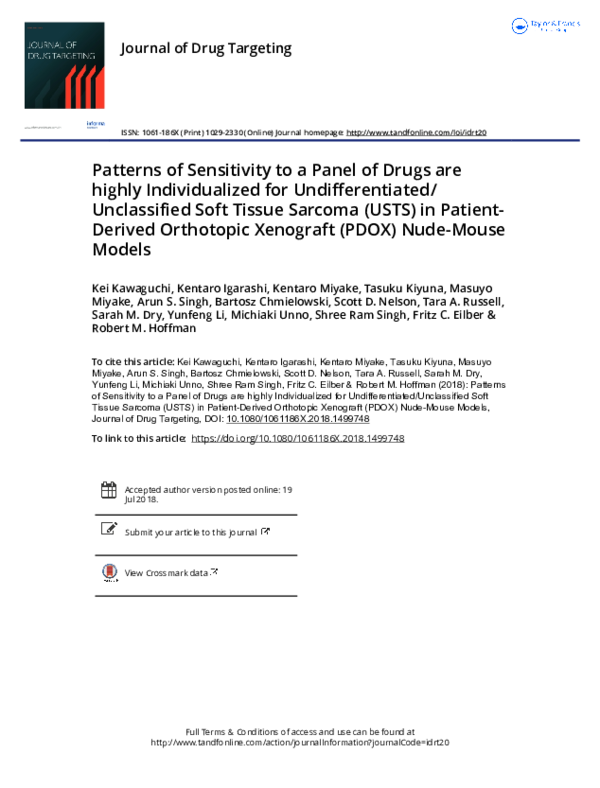 (PDF) Patterns of sensitivity to a panel of drugs are highly ...