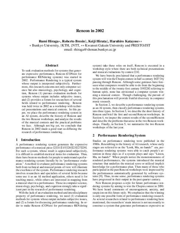 (PDF) Rencon in 2002