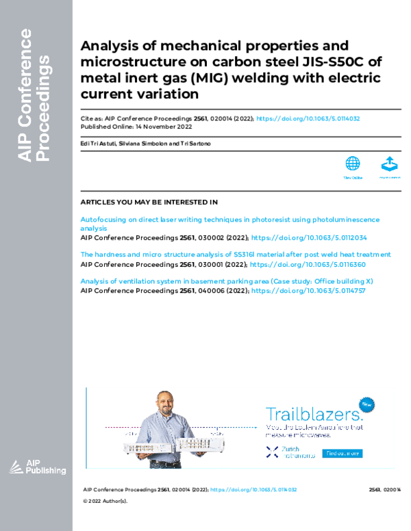 (PDF) Analysis of mechanical properties and microstructure on carbon ...