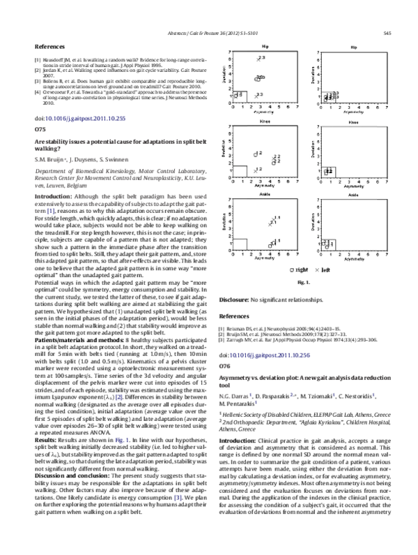 (PDF) Asymmetry vs. deviation plot: A new gait analysis data reduction tool