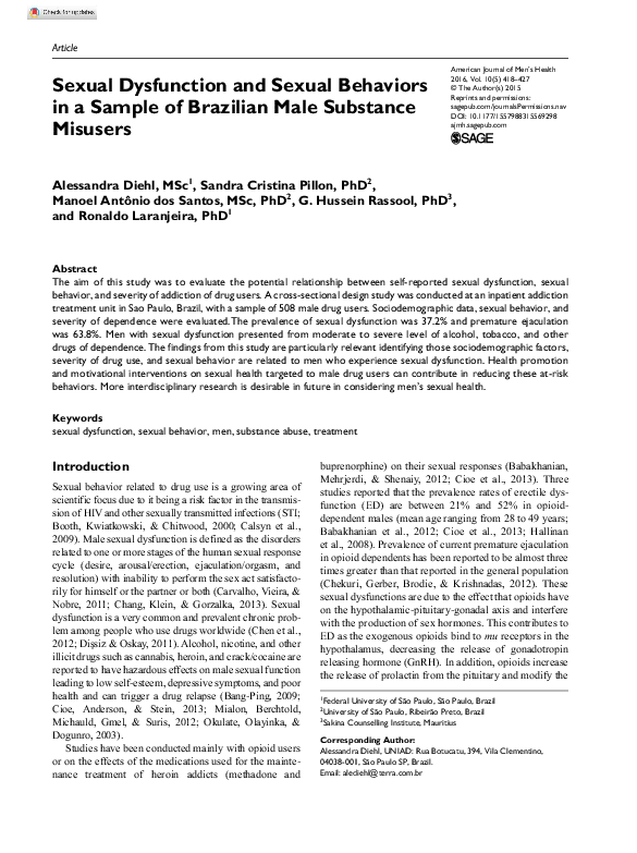 (PDF) Sexual Dysfunction and Sexual Behaviors in a Sample of Brazilian ...