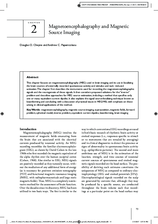 (PDF) Magnetoencephalography and Magnetic Source Imaging