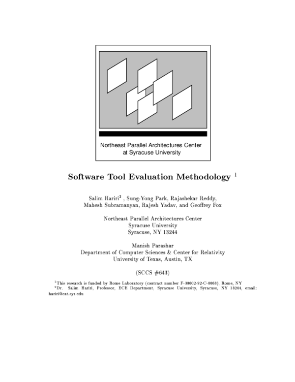 (PDF) Software tool evaluation methodology