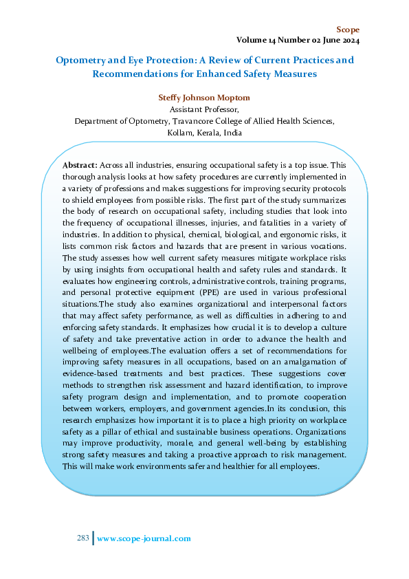 (PDF) Optometry and Eye Protection: A Review of Current Practices and ...