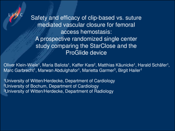 (PDF) Safety and efficacy of clip‐based vs. suture mediated vascular ...