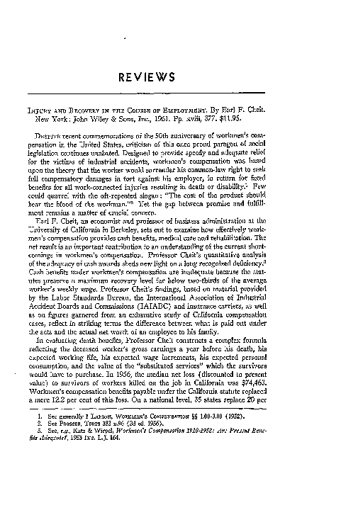 (PDF) Cheit: Injury and Recovery in the Course of Employment