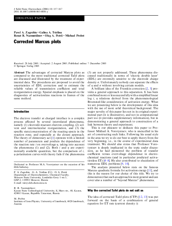 (PDF) Corrected Marcus plots
