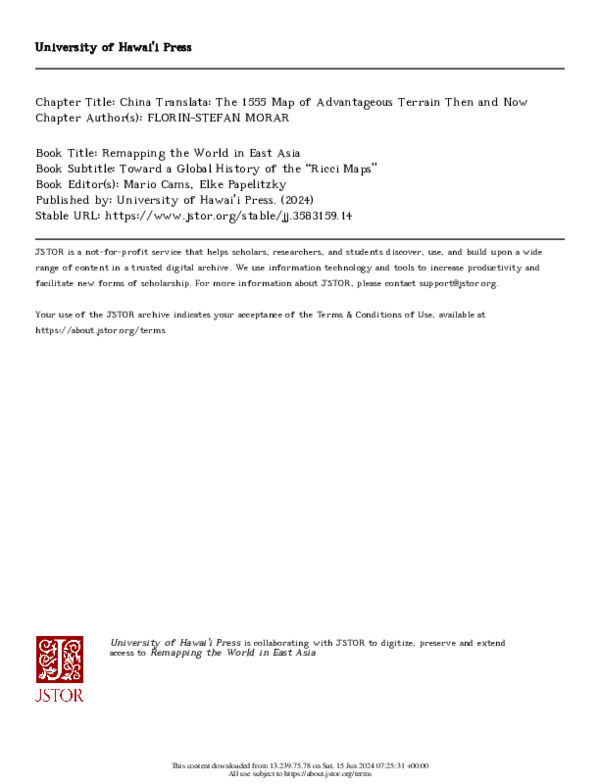 (PDF) Morar, Florin-Stefan. “China Translata: The 1555 Map of ...