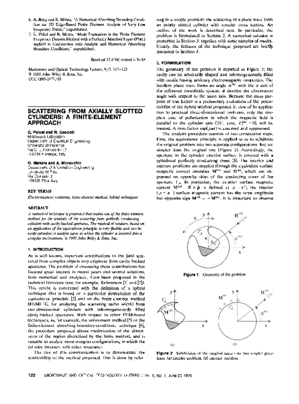 (PDF) Scattering from axially slotted cylinders: A finite-element approach
