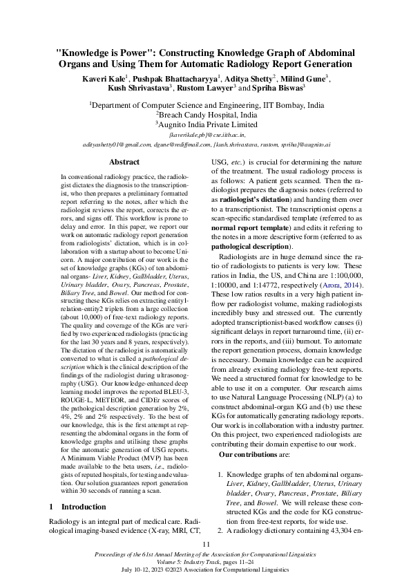 (PDF) “Knowledge is Power”: Constructing Knowledge Graph of Abdominal Organs and Using Them for ...