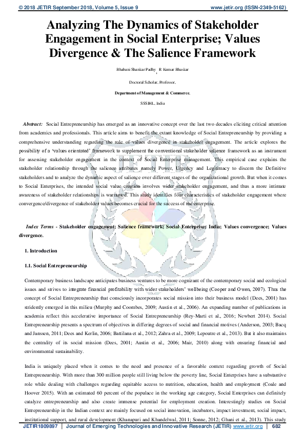 (PDF) Analyzing The Dynamics of Stakeholder Engagement in Social ...
