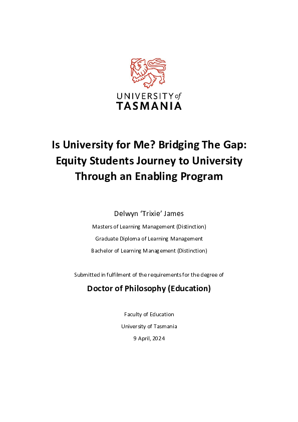 (PDF) Is University for Me? Bridging The Gap: Equity Students Journey ...