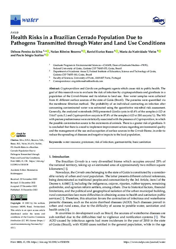 (PDF) Health Risks in a Brazilian Cerrado Population Due to Pathogens ...