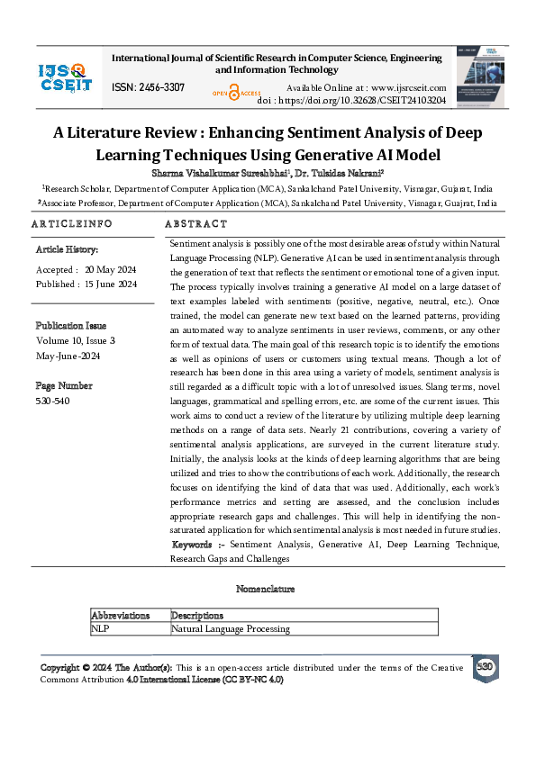 (PDF) A Literature Review : Enhancing Sentiment Analysis of Deep ...