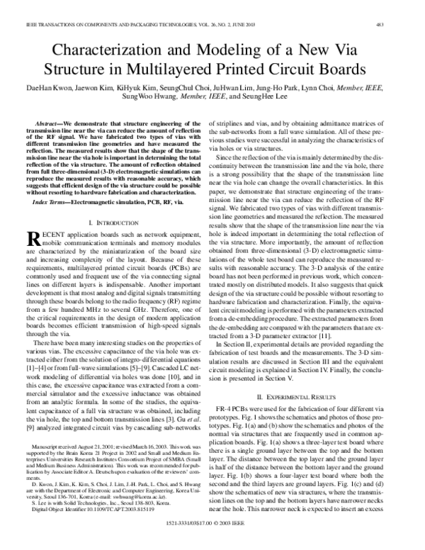 (PDF) Characterization and modeling of a new via structure in ...
