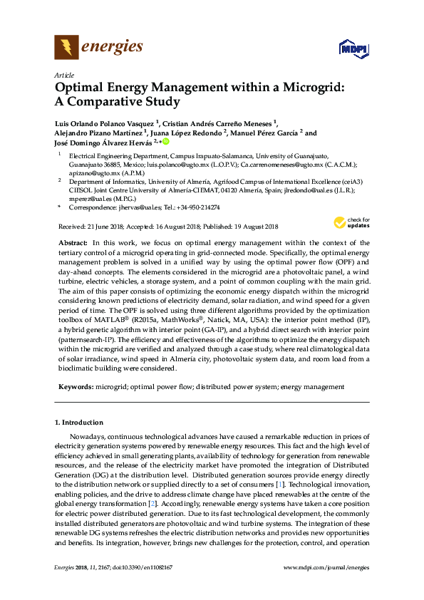 (PDF) Optimal Energy Management within a Microgrid: A Comparative Study