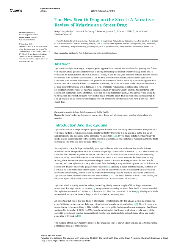 (PDF) The New Stealth Drug on the Street: A Narrative Review of ...
