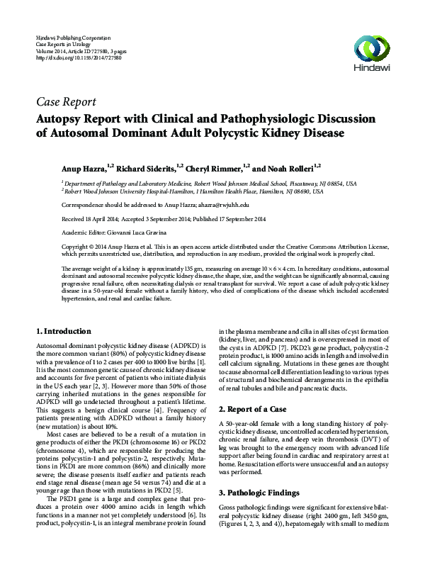 (PDF) Autopsy Report with Clinical and Pathophysiologic Discussion of ...
