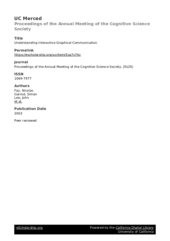 (PDF) Understanding Interactive Graphical Communication