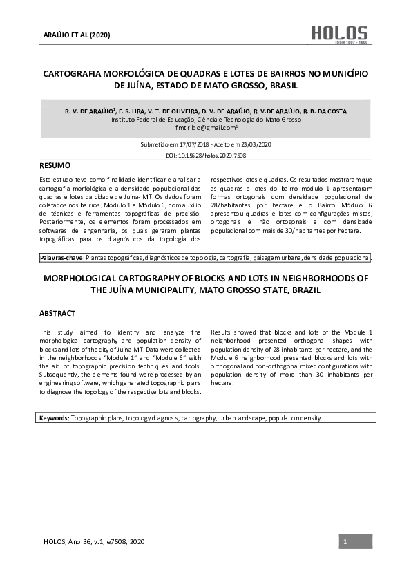 (PDF) Morphological Cartography of Blocks and Lots in Neighborhoods of ...