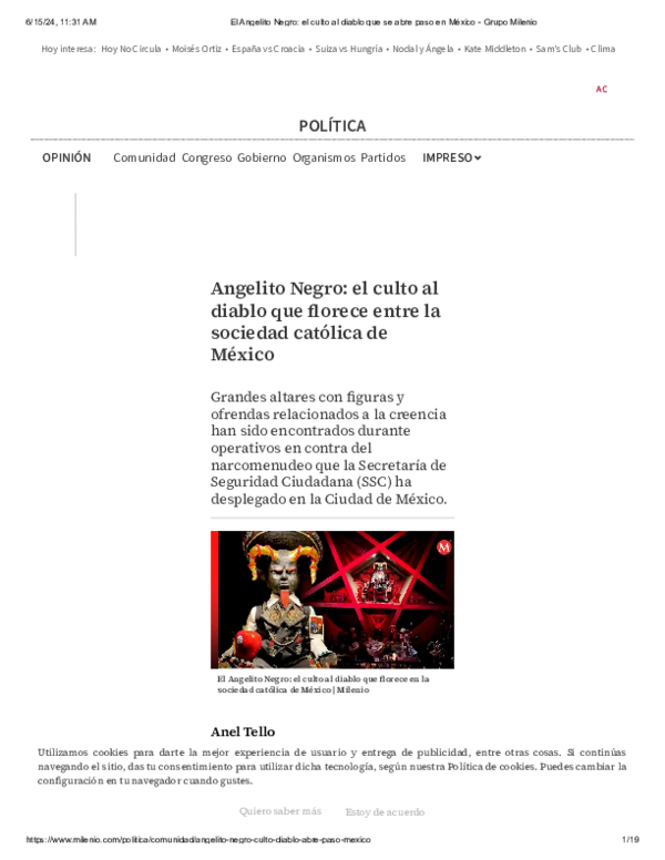 (PDF) Angelito Negro: el culto al diablo que orece entre la sociedad ...