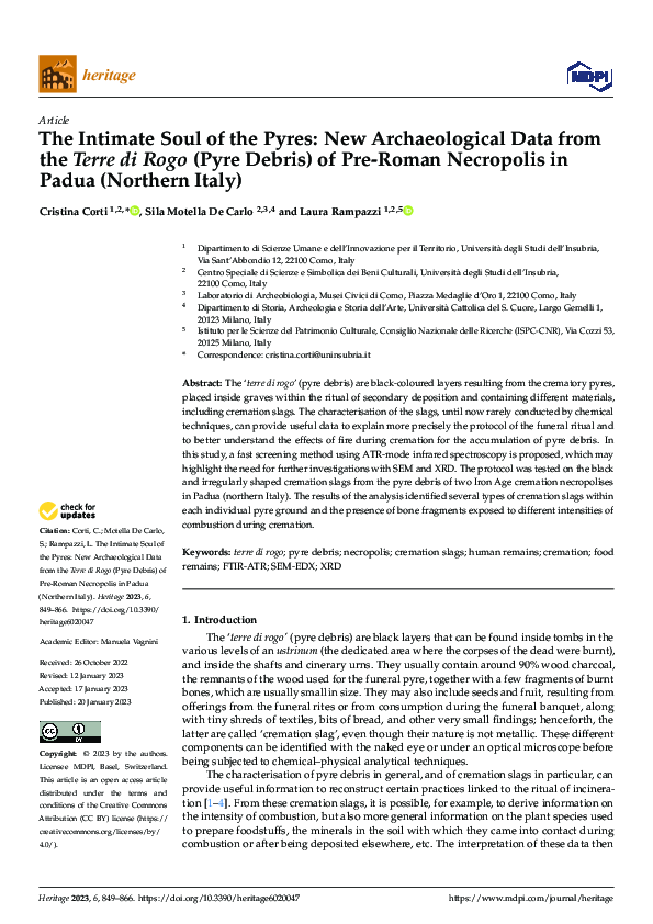 (PDF) The Intimate Soul of the Pyres: New Archaeological Data from the ...