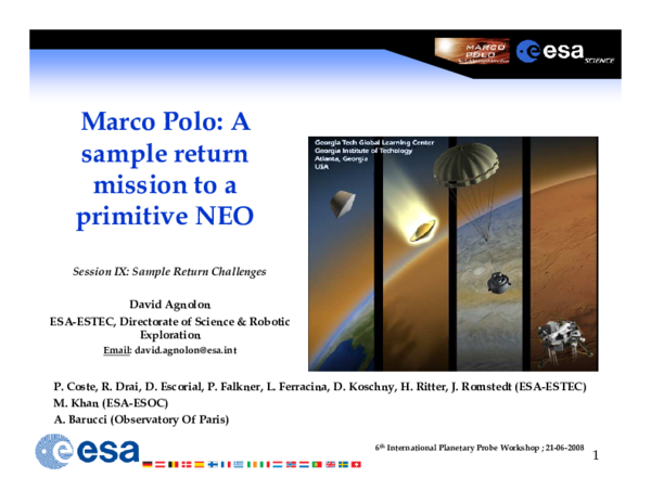 (PDF) Marco Polo: A Sample Return Mission to a Primitive Near-Earth ...