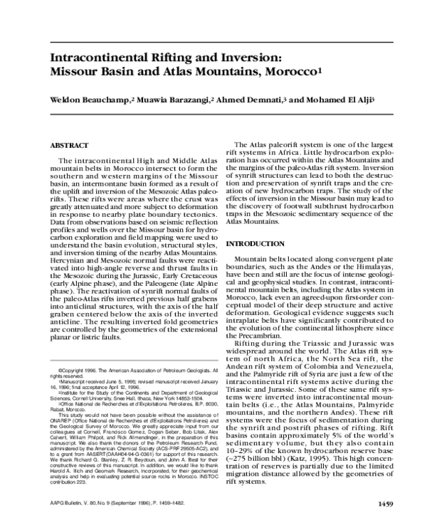 (PDF) Intracontinental Rifting and Inversion: Missour Basin and Atlas ...