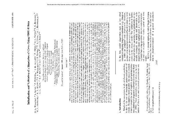 (PDF) Initialization and Validation of a Simulation of Cirrus Using FIRE-II Data