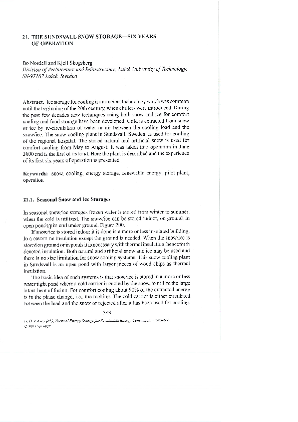 (PDF) The Sundsvall Snow Storage–Six Years of Operation
