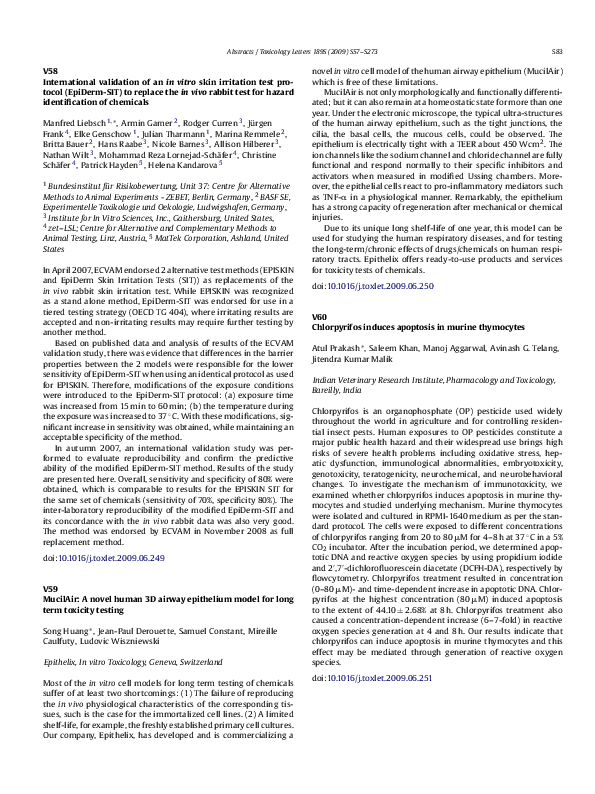 (PDF) International validation of an in vitro skin irritation test ...