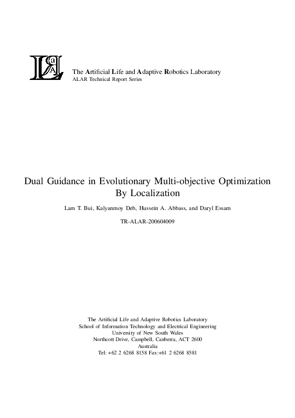 (PDF) Dual Guidance in Evolutionary Multi-objective Optimization by ... (PDF) Dual Guidance in Evolutionary Multi-objective Optimization by ...