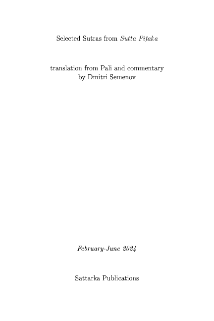 (PDF) Selected Sutras from Sutta Pitaka