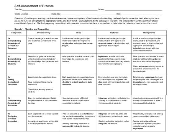 (PDF) Self assessment in practice